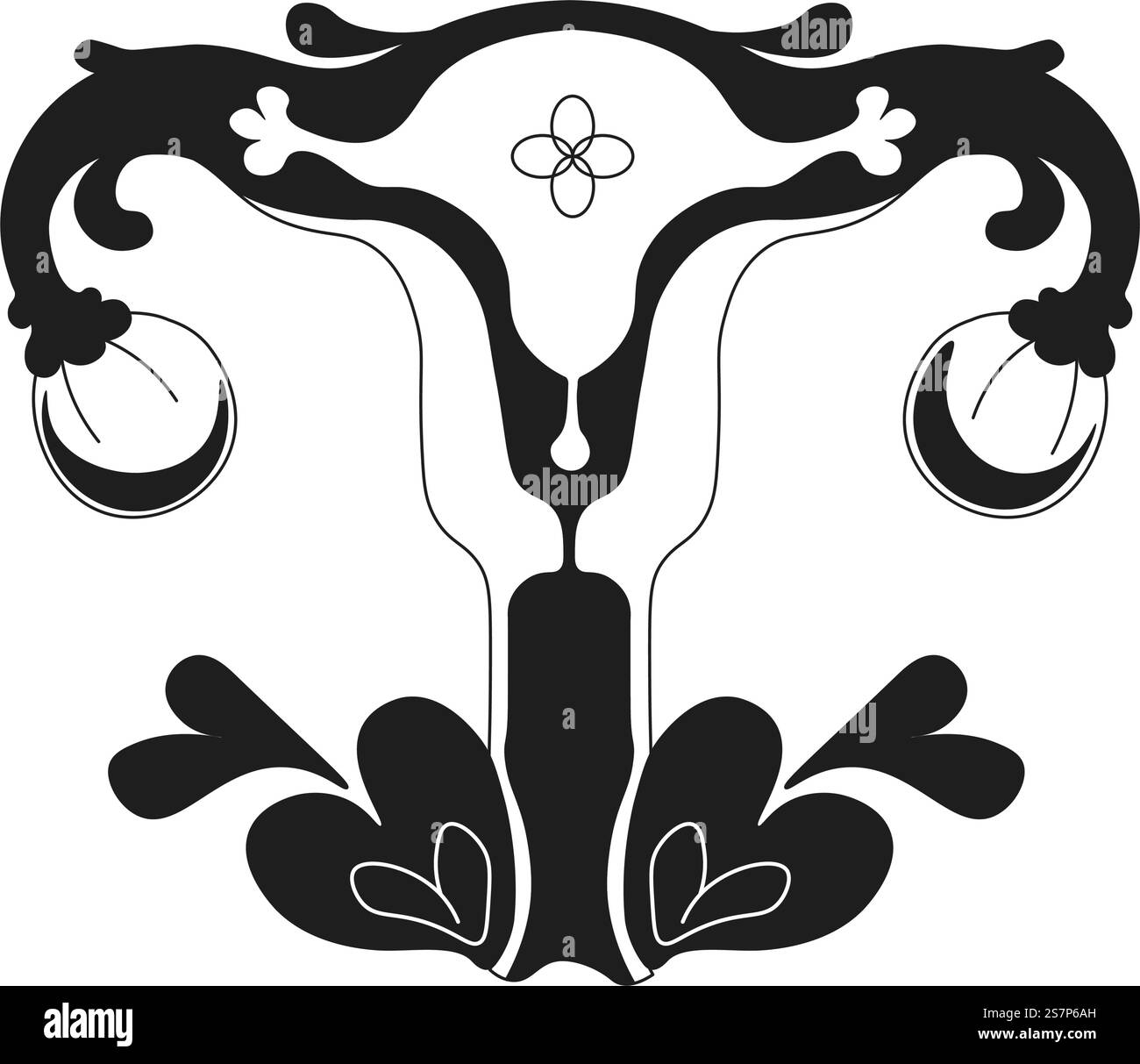 Woman uterus anatomy and female organs. Isolated motherhood and ...