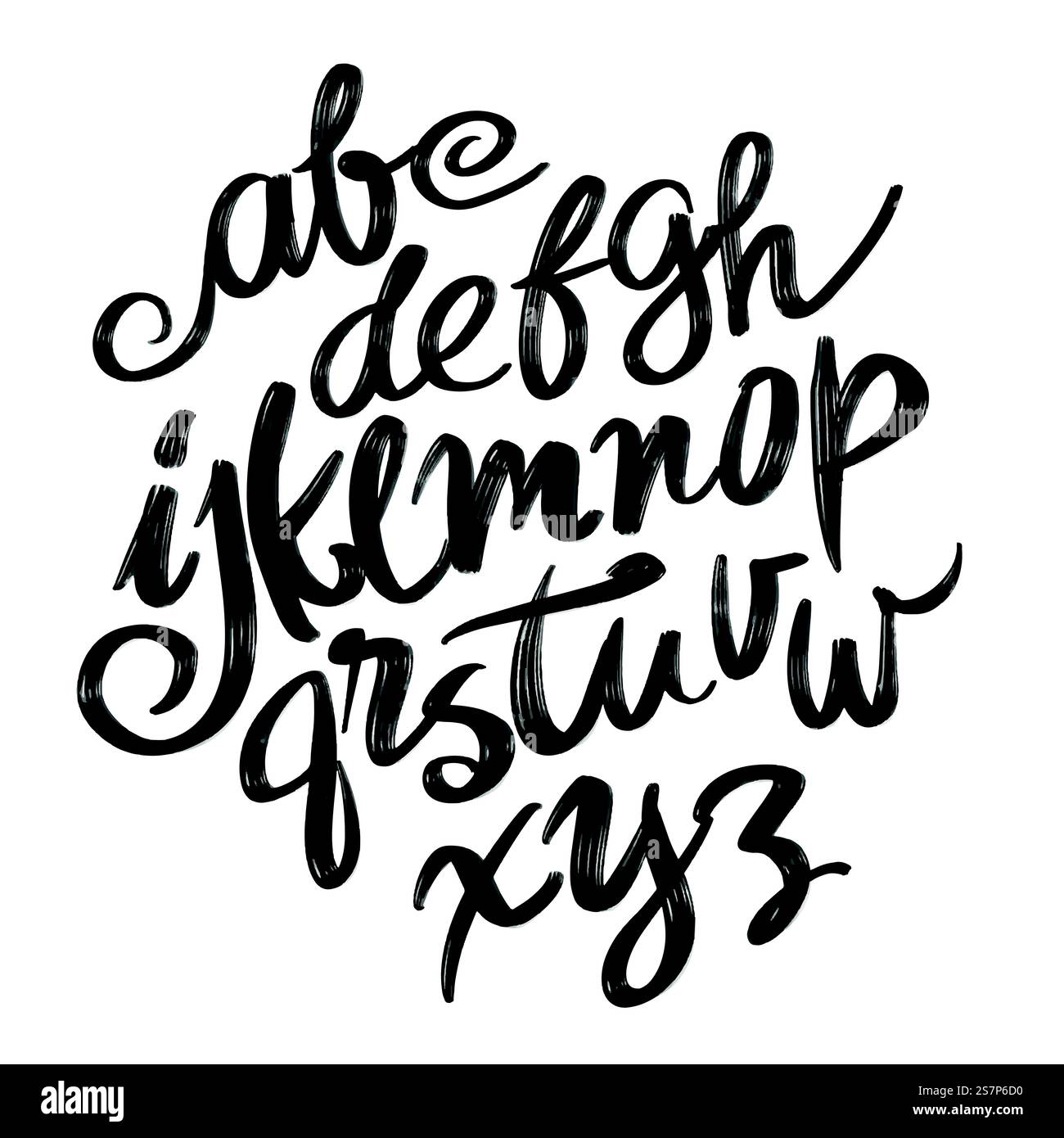 Lettering and Custom Typography ,Handwritten brush style modern cursive ...