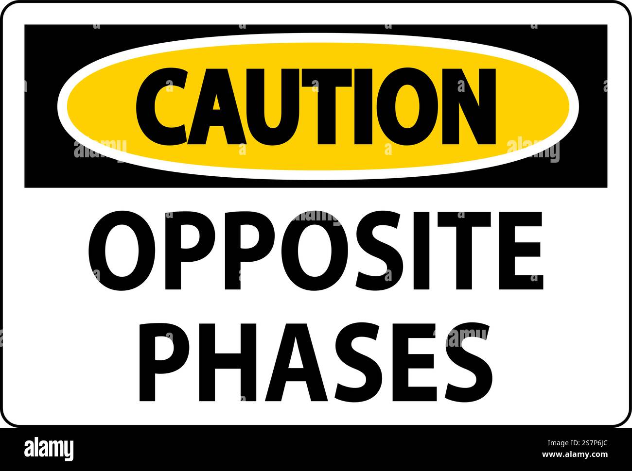 Caution Sign, Opposite Phases Stock Vector Image & Art - Alamy
