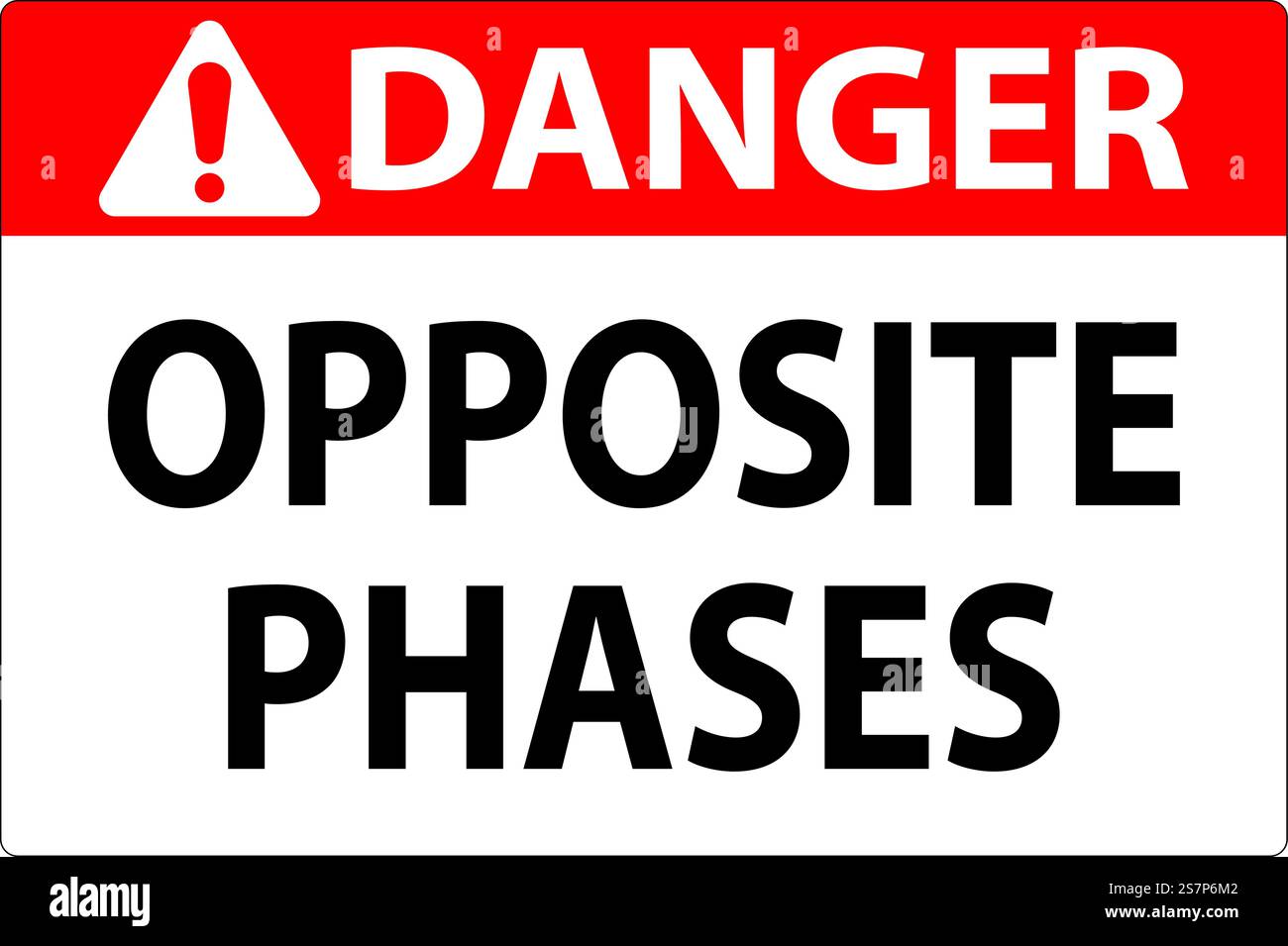 Danger Sign, Opposite Phases Stock Vector Image & Art - Alamy