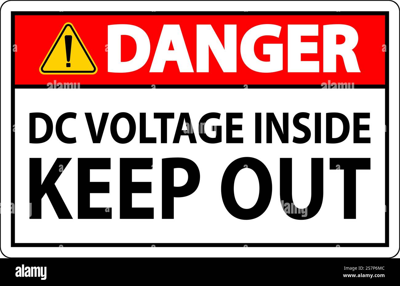 Danger Keep Out Sign, DC Voltage Inside Keep Out Stock Vector Image ...