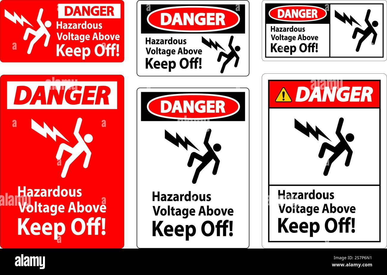 Danger Sign - Hazardous Voltage Above Keep Off Stock Vector Image & Art ...