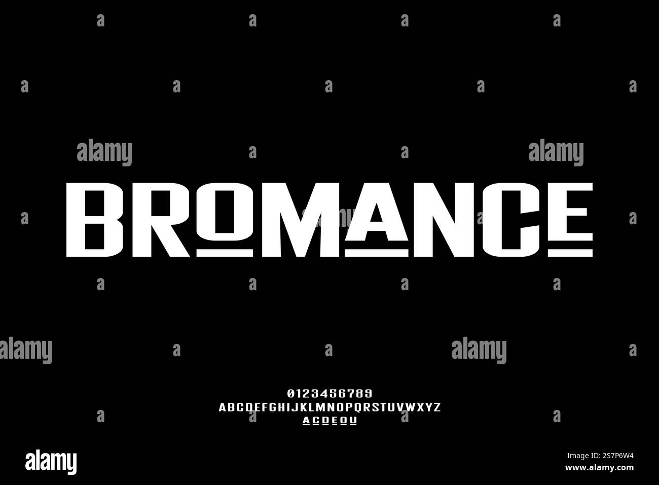 Modern bold typeface display font vector with alternate design Stock ...