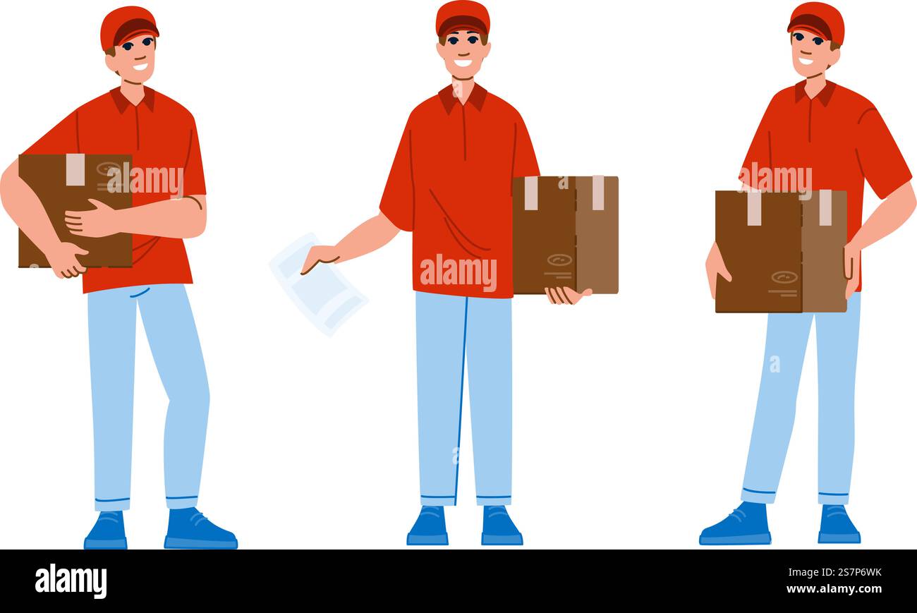 Package courier box vector render parcel hi-res stock photography and ...
