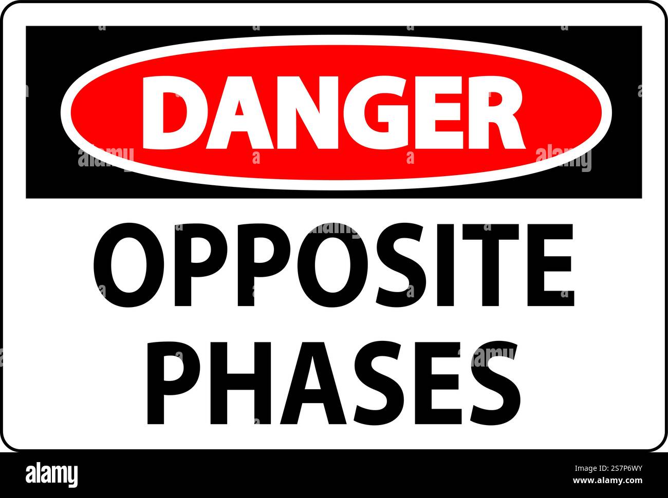 Danger Sign, Opposite Phases Stock Vector Image & Art - Alamy