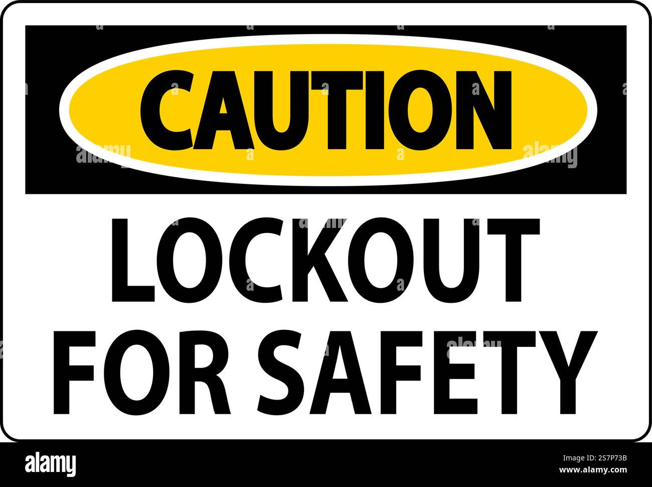 Caution Sign, Lockout For Safety Stock Vector Image & Art - Alamy