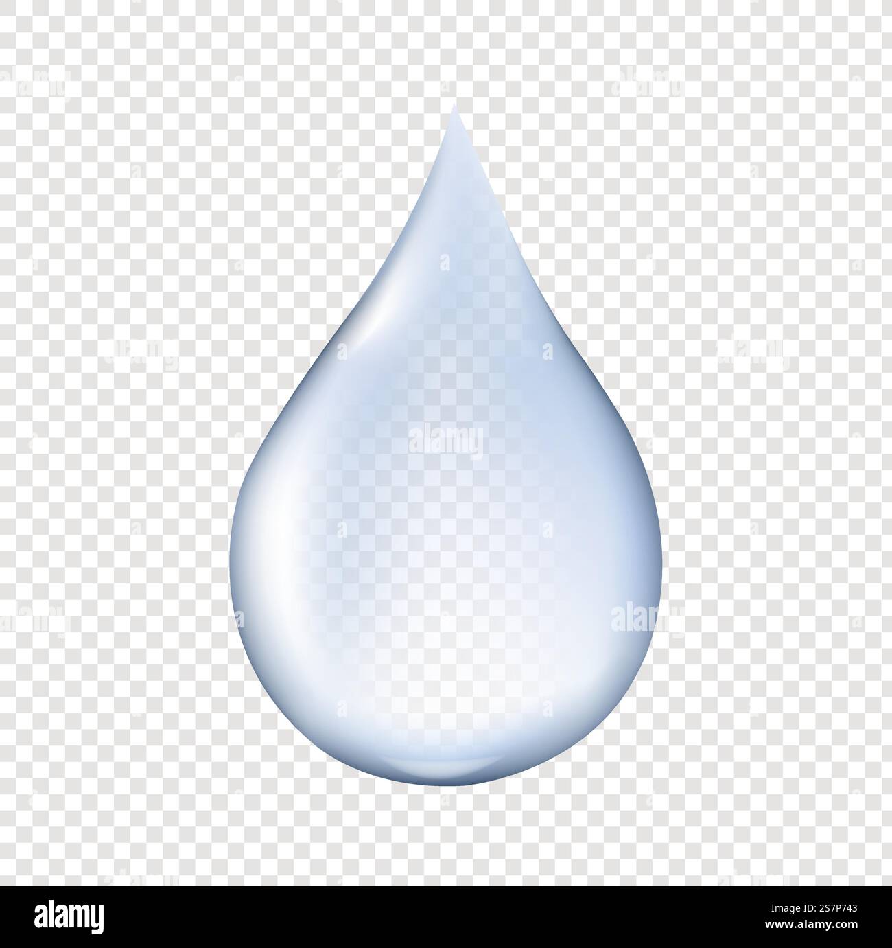 Realistic blue water drop isolated transparent background with gradient ...