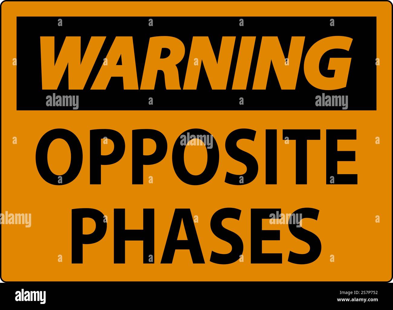 Warning Sign, Opposite Phases Stock Vector Image & Art - Alamy