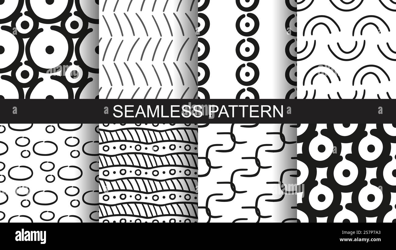 A set of seamless geometric patterns Stock Vector Image & Art - Alamy