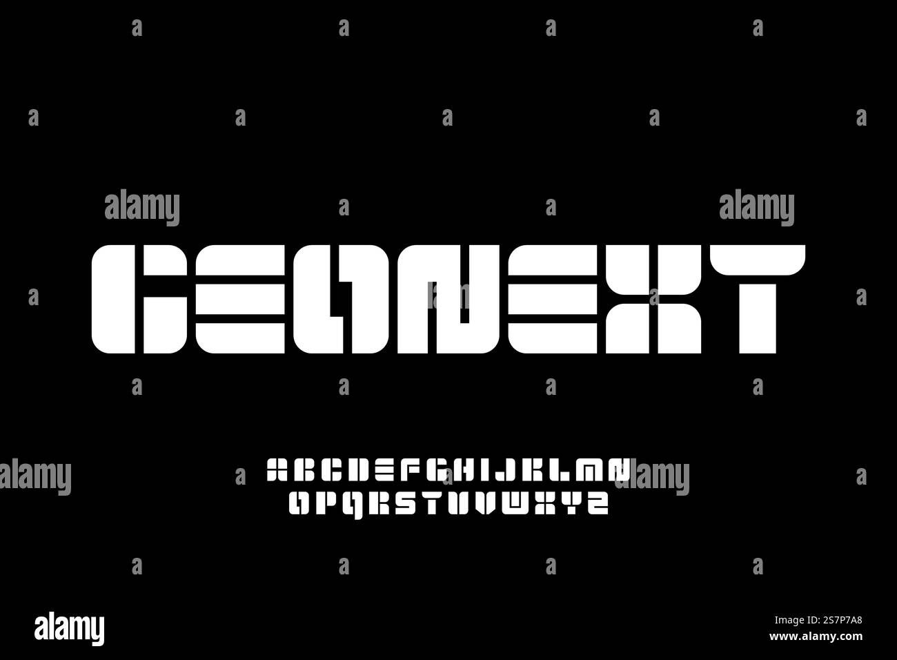 Unique abstract geometric display font alphabet vector. Modern ...