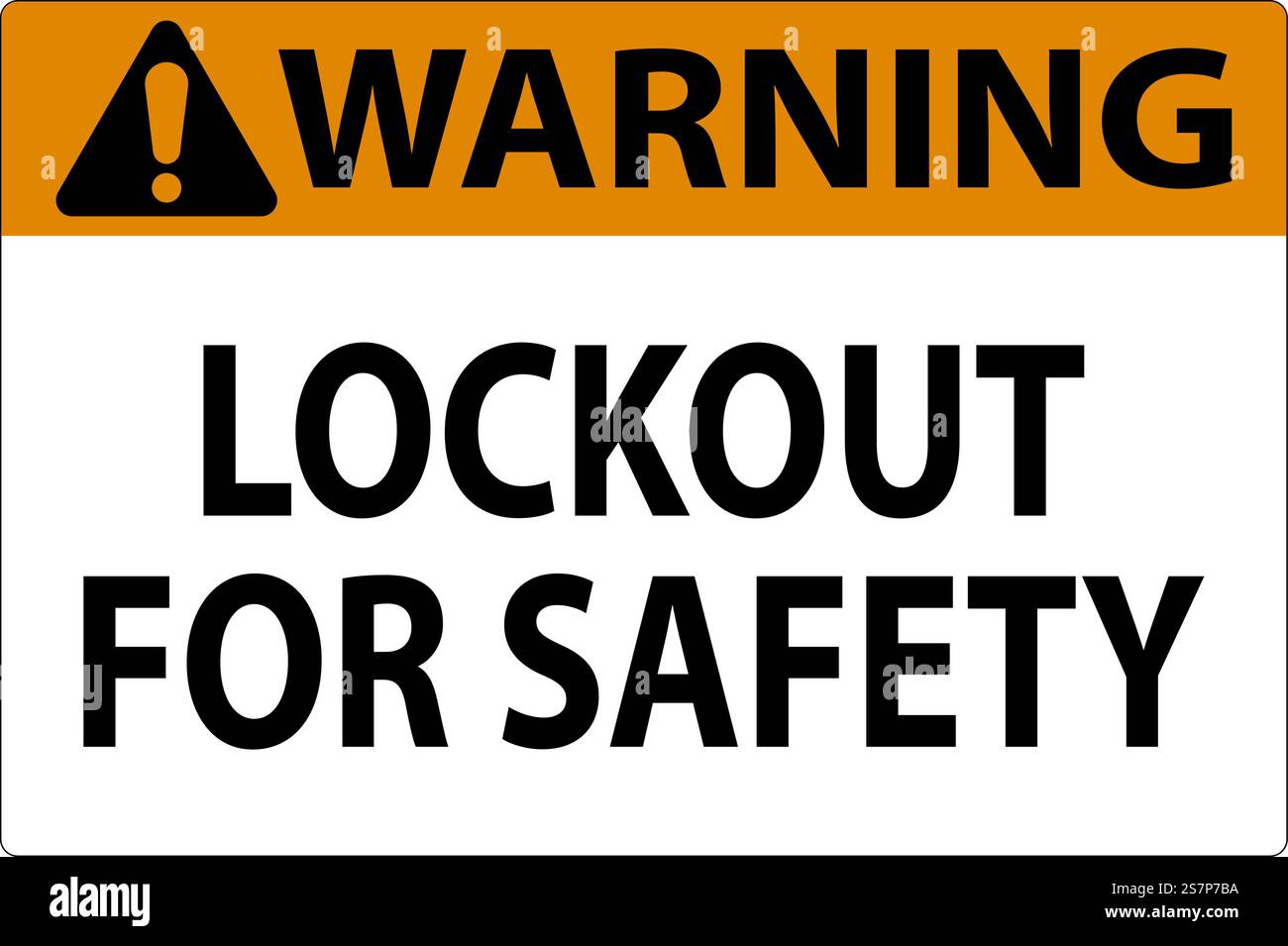 Warning Sign, Lockout For Safety Stock Vector Image & Art - Alamy