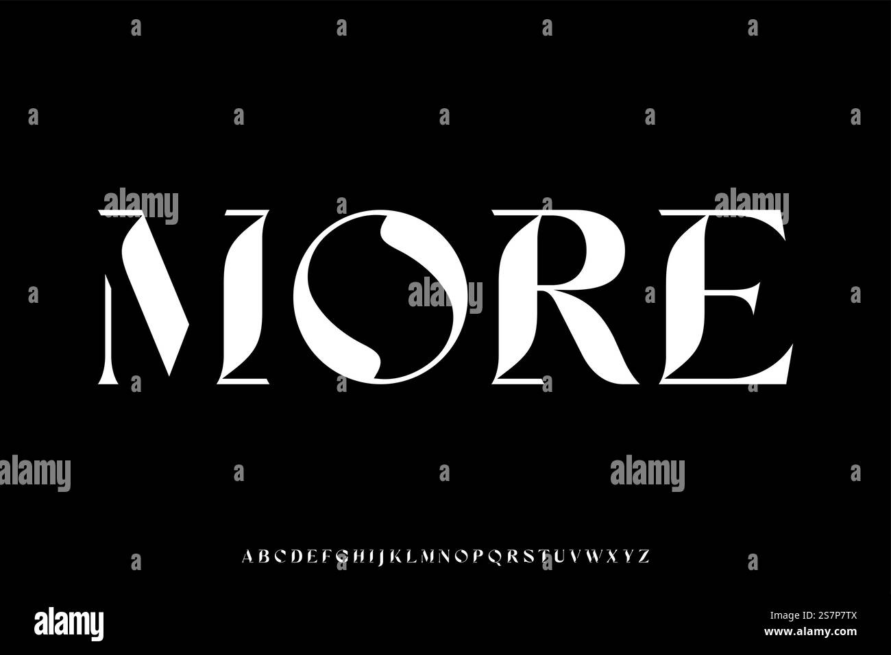 Unique elegant decorative serif font vector illustration Stock Vector ...