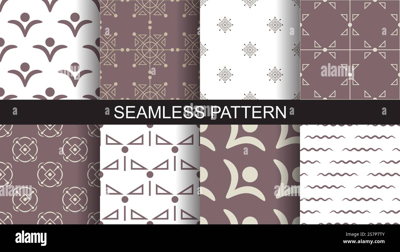 Seamless wallpaper patterns for design. Vector illustration Stock ...