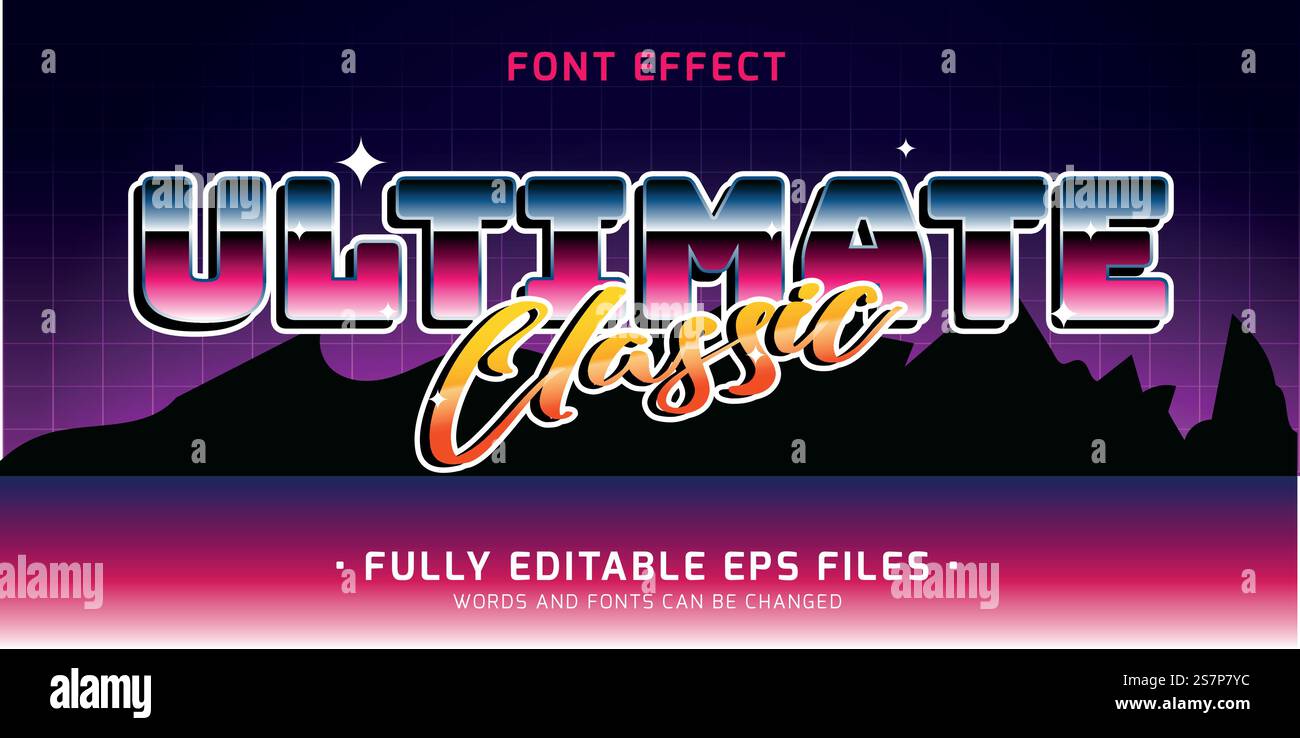 Editable font effect Stock Vector Image & Art - Alamy
