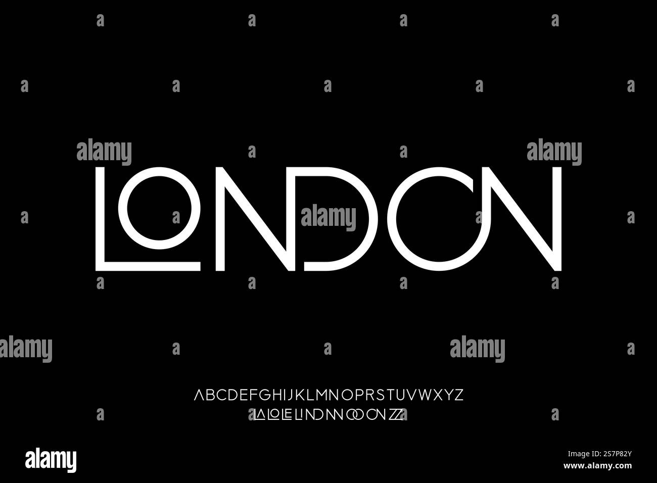 Creative clean sans serif ligature typography style font vector. Modern ...