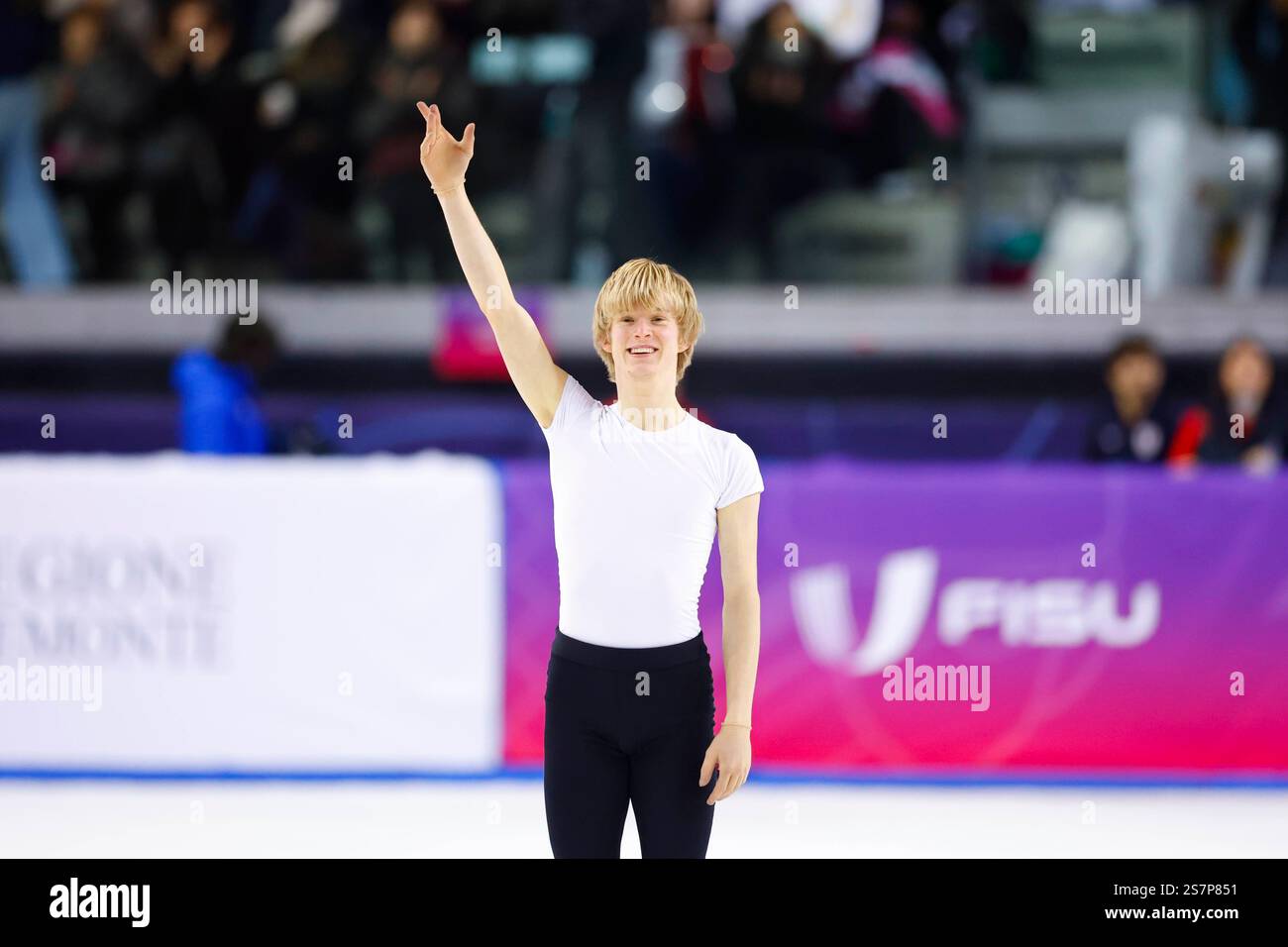 Turin, Italy. 18th Jan, 2025. Daniel Grassl (ITA) Figure Skating ...