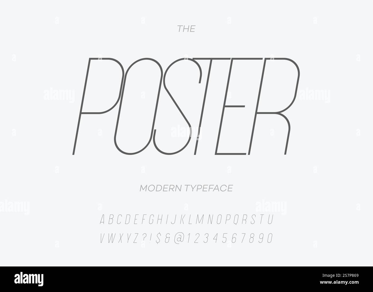 Vecto poster font slanted style modern typography for decoration ...