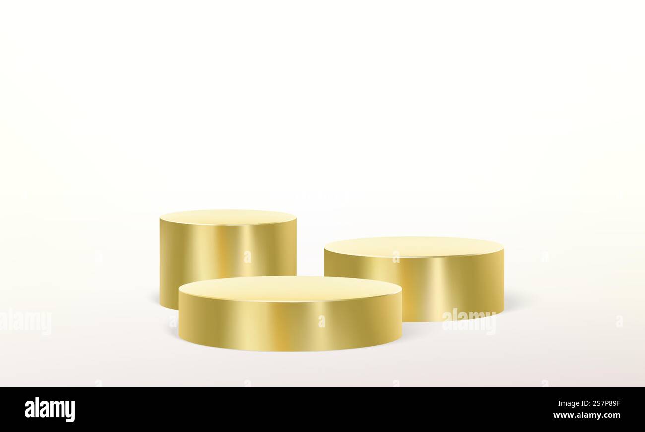 Gold podium, 3d platform or golden pedestal stand for product display ...