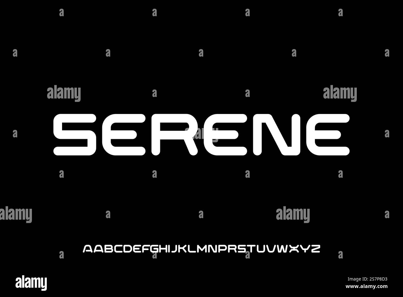 Rounded sans serif display font vector suitable for logo, headline ...