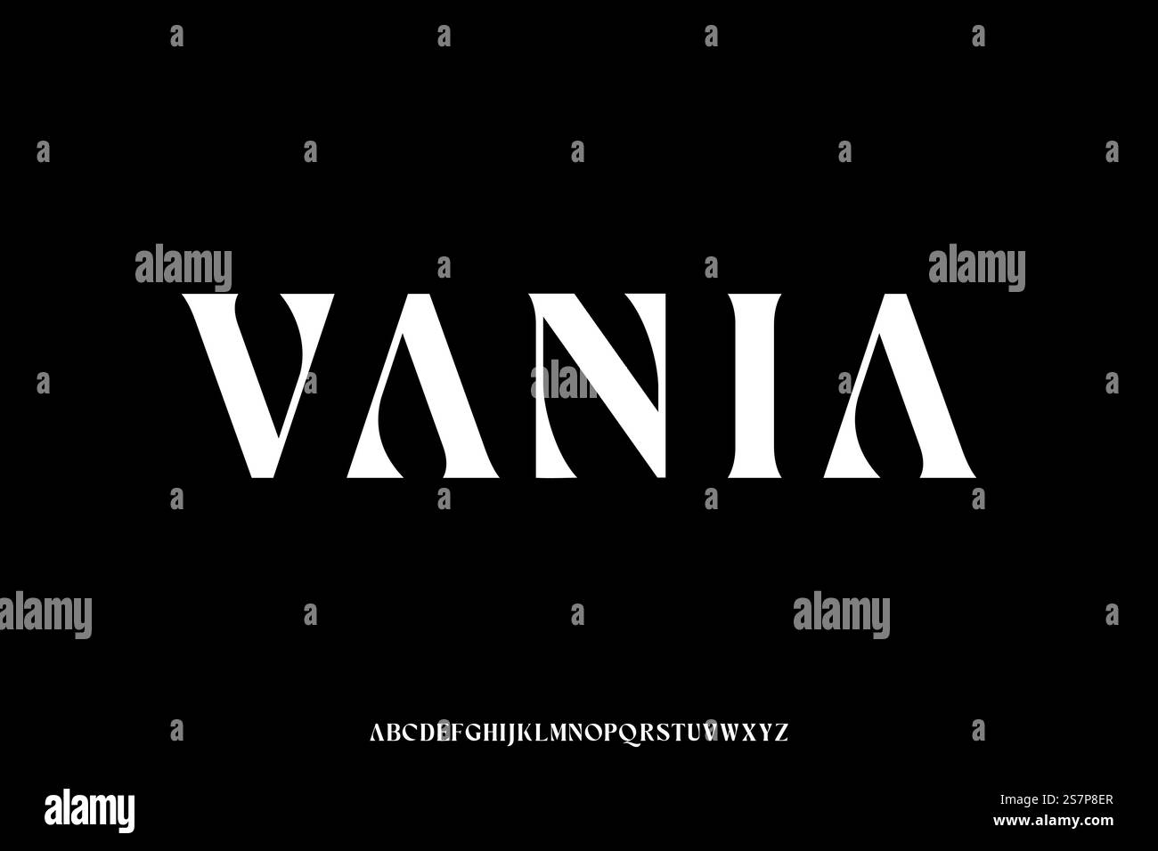 Elegant abstract serif alphabet display font vector illustration Stock ...