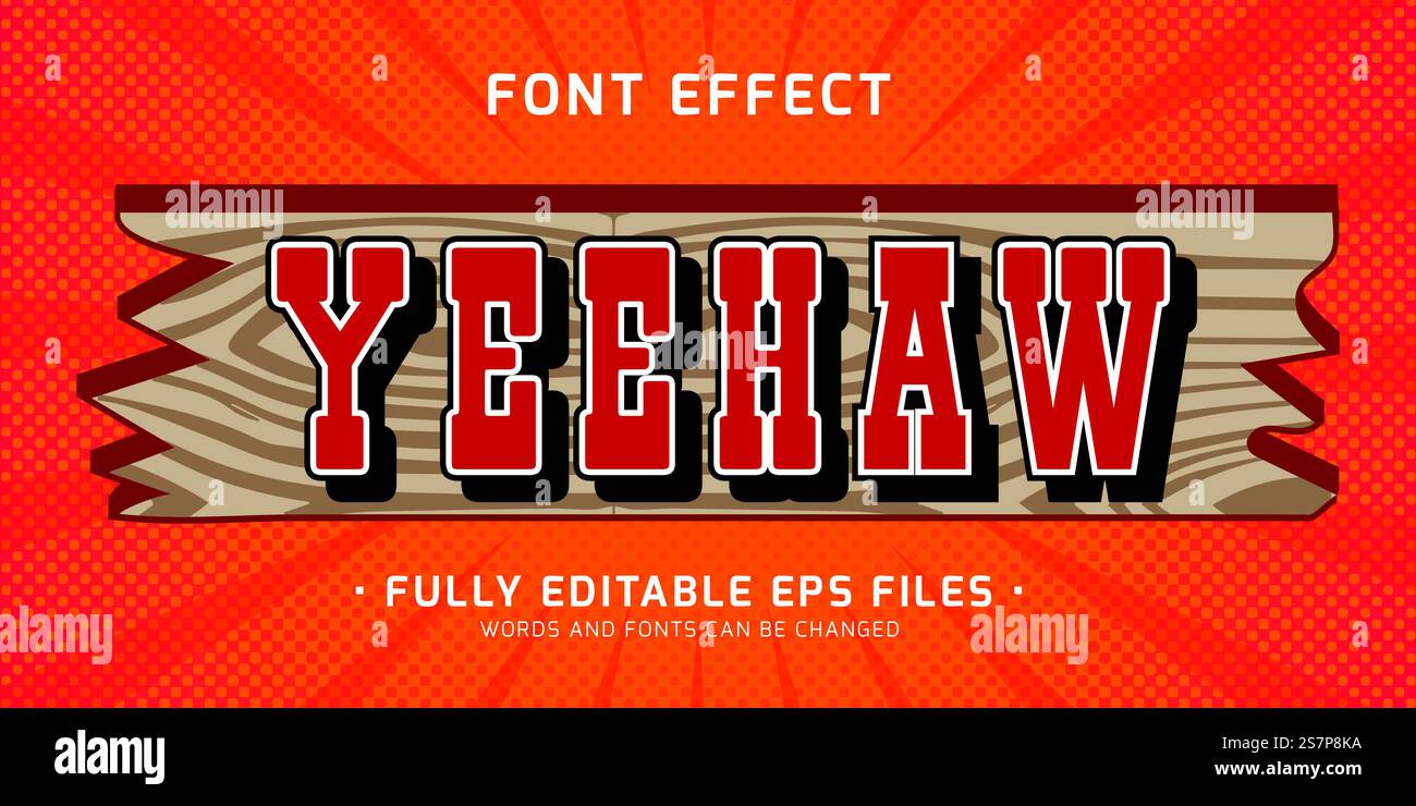 western style text effect Stock Vector Image & Art - Alamy