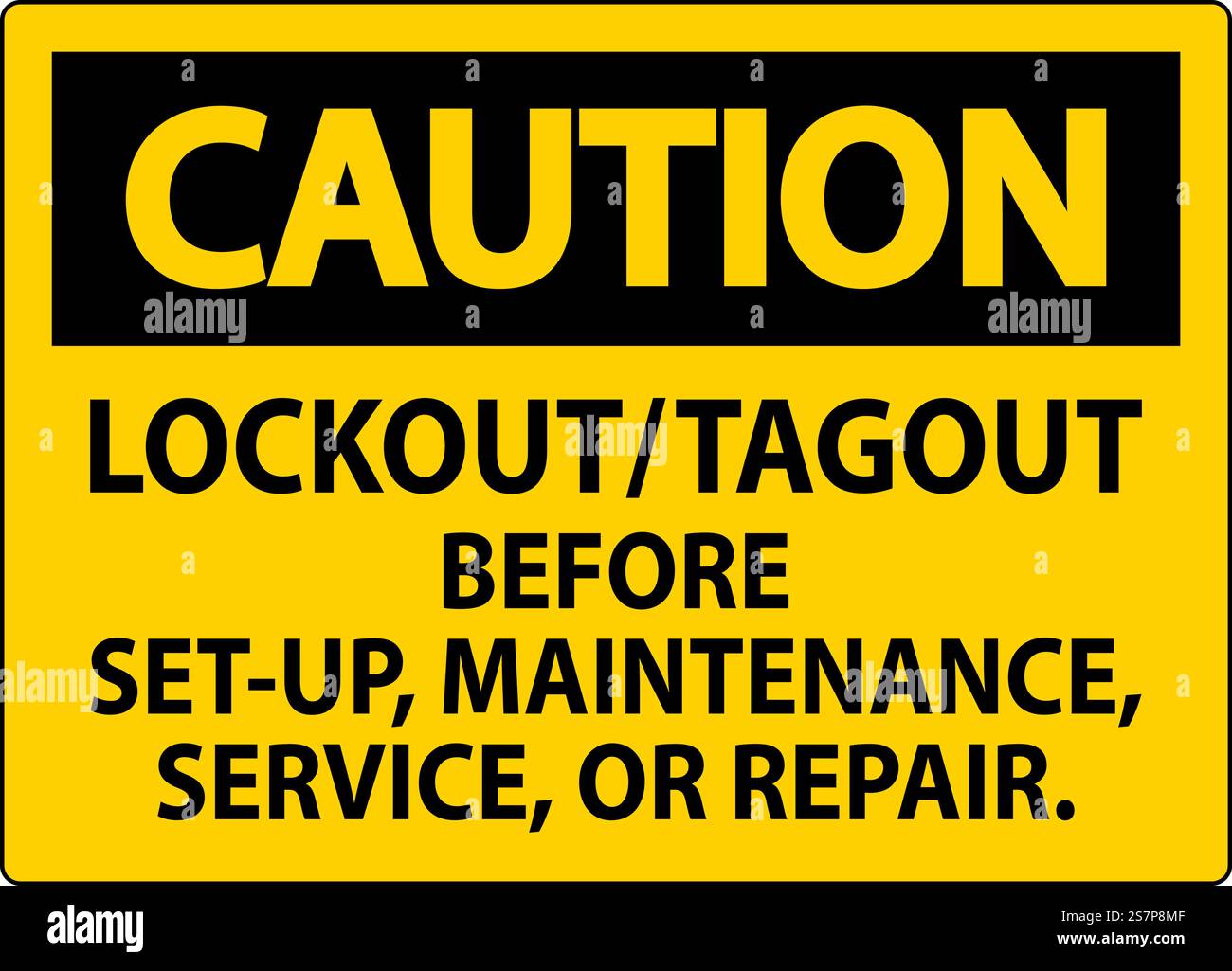 Caution Label: Lockout/Tagout Before Set-Up, Maintenance, Service Or ...