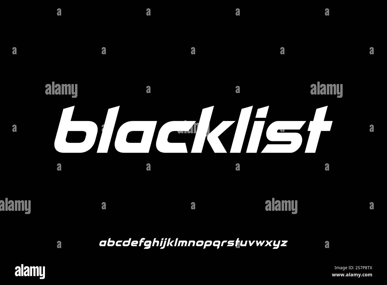 Bold modern futuristic display font vector in slant style Stock Vector Image & Art - Alamy
