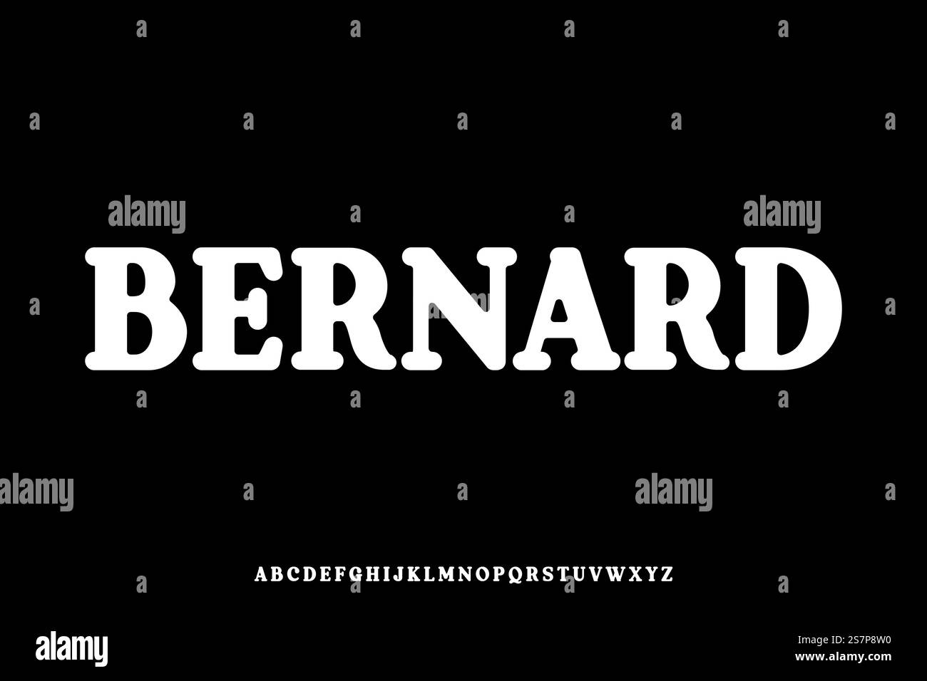 Rounded retro serif display font vector Stock Vector Image & Art - Alamy