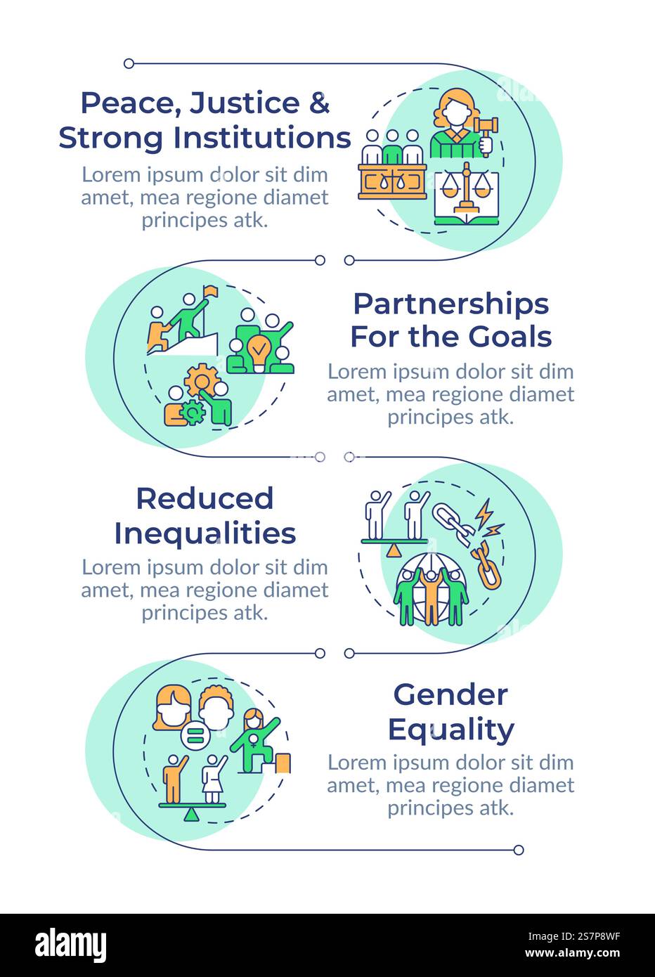 Equal opportunities infographic vertical sequence Stock Vector Image ...