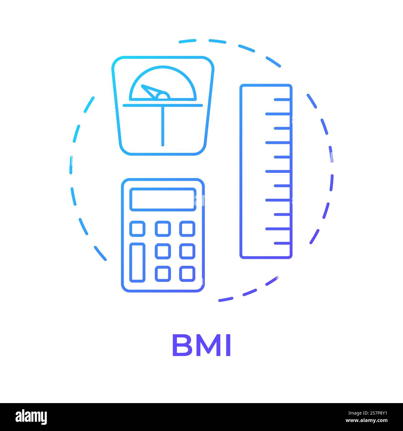 BMI blue gradient concept icon Stock Vector Image & Art - Alamy