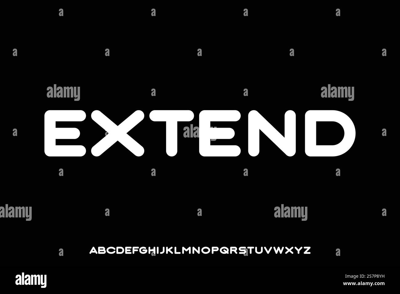 Bold wide rounded font hi-res stock photography and images - Alamy