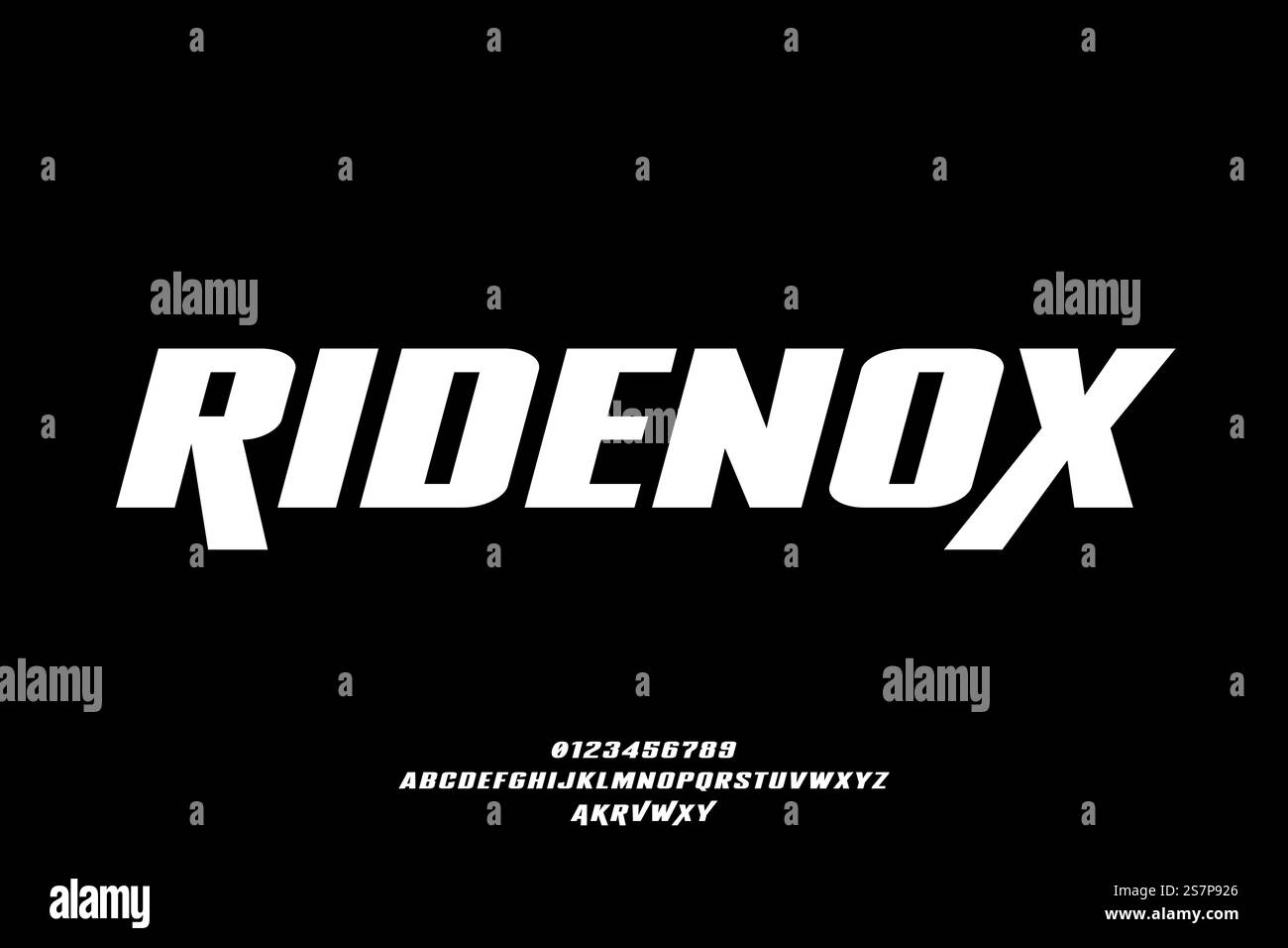 Bold modern slant font vector with alternate style Stock Vector Image ...