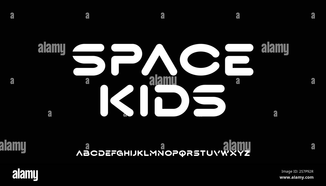 Modern playful rounded display font vector Stock Vector Image & Art - Alamy