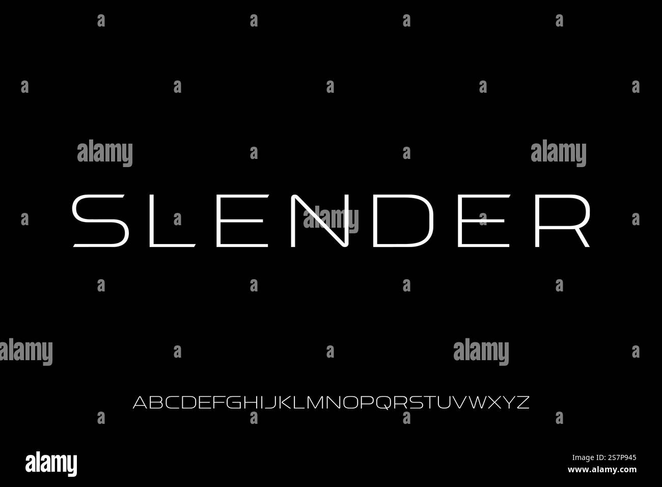 Modern sleek minimal display font vector Stock Vector Image & Art - Alamy
