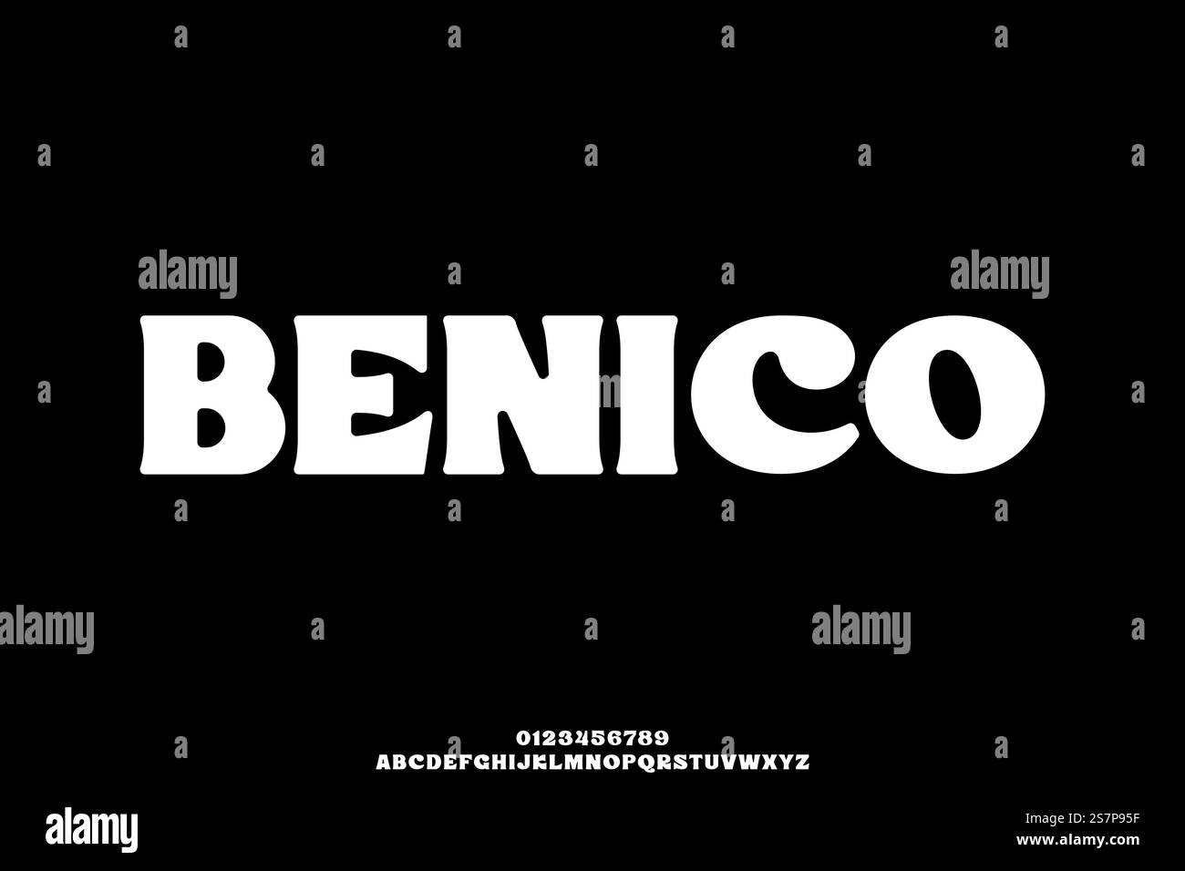 Unique thick rounded decorative display font vector Stock Vector Image ...