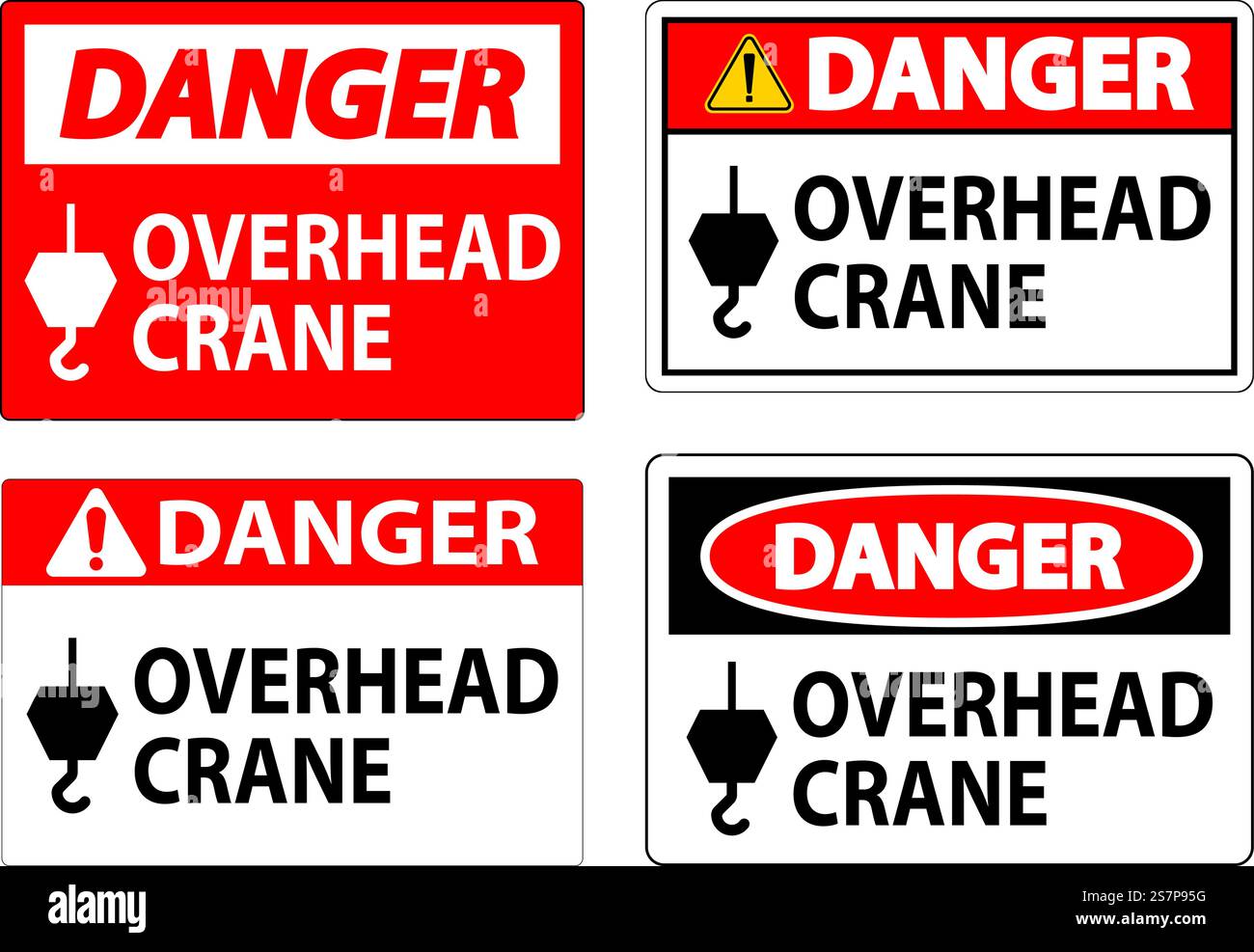 Danger Sign, Overhead Crane Stock Vector Image & Art - Alamy