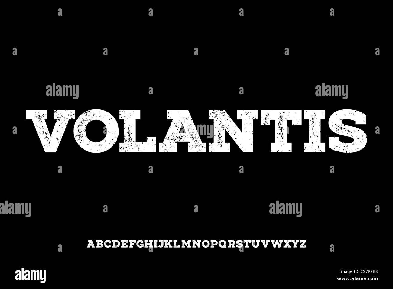 Bold slab display font vector with grunge texture Stock Vector Image ...