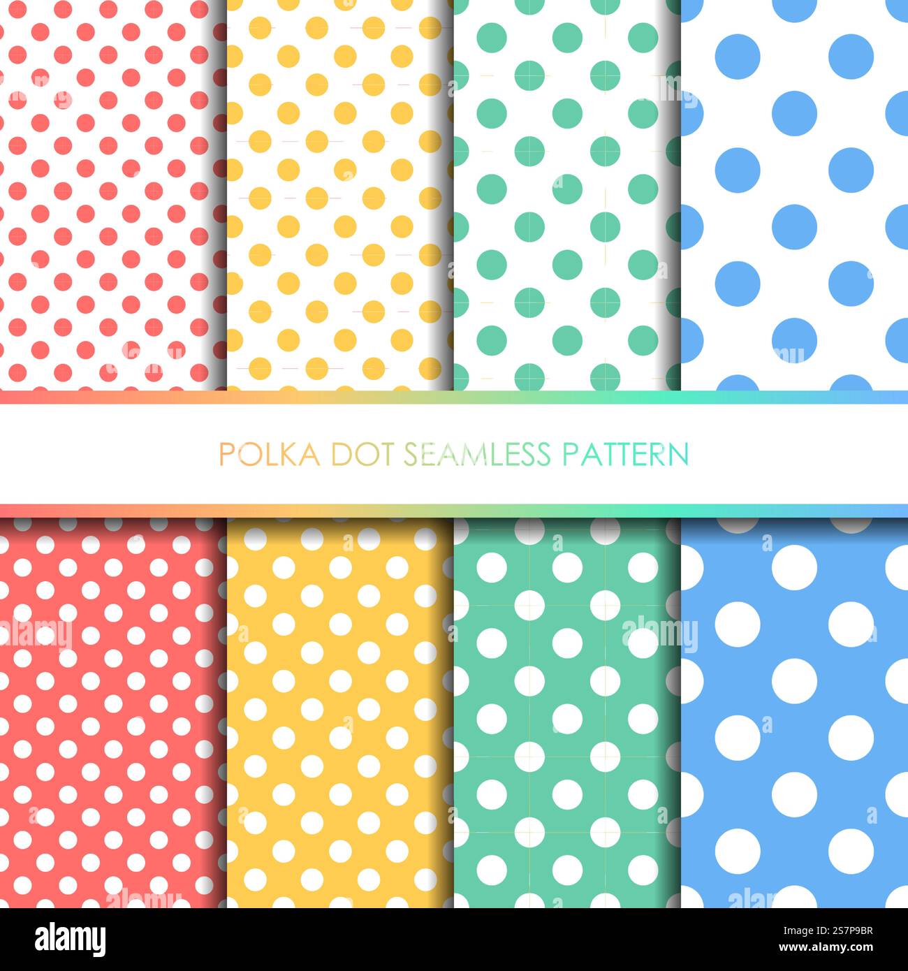 Polka dot seamless pattern set Stock Vector Image & Art - Alamy
