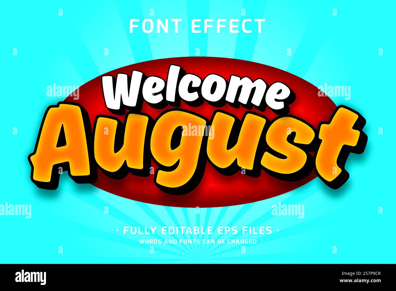 welcome August font effect Stock Vector Image & Art - Alamy