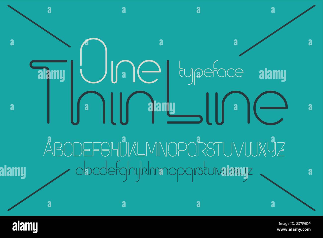 One line vector font set Stock Vector Image & Art - Alamy