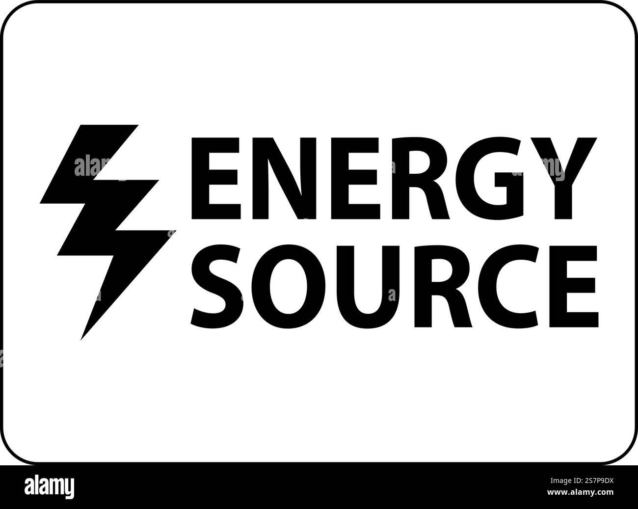 Warning Label Sign, Energy Source Stock Vector Image & Art - Alamy