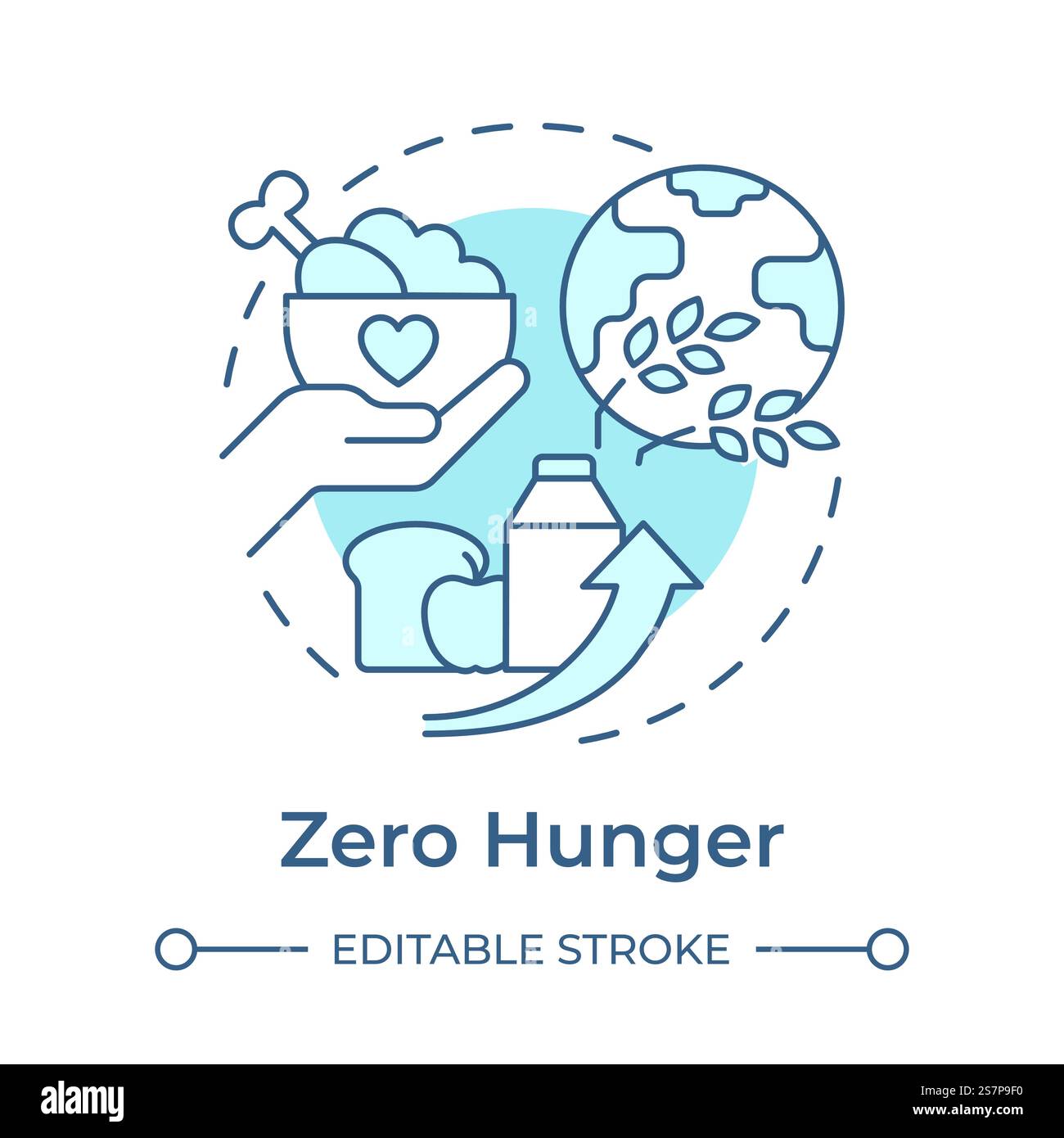 Zero hunger soft blue concept icon Stock Vector Image & Art - Alamy