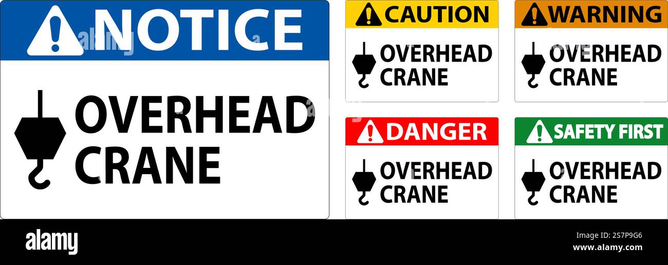 Danger Sign, Overhead Crane Stock Vector Image & Art - Alamy