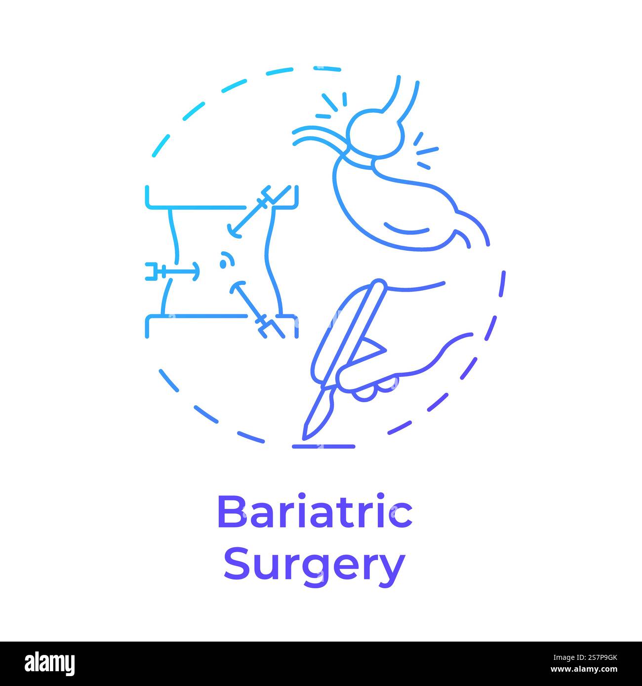 Bariatric surgery blue gradient concept icon Stock Vector Image & Art ...