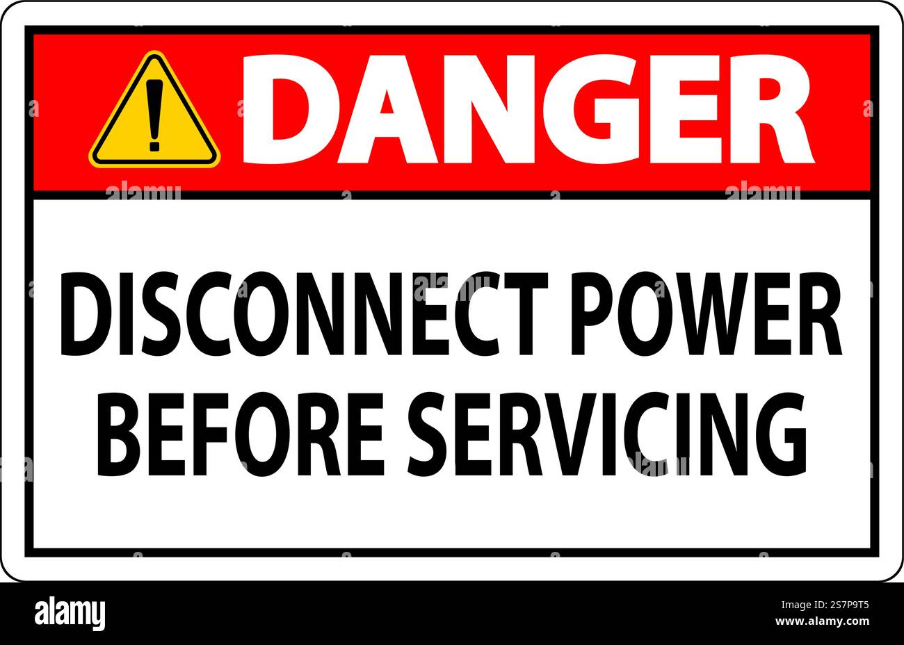 Danger Sign Disconnect Power Before Servicing Stock Vector Image & Art ...