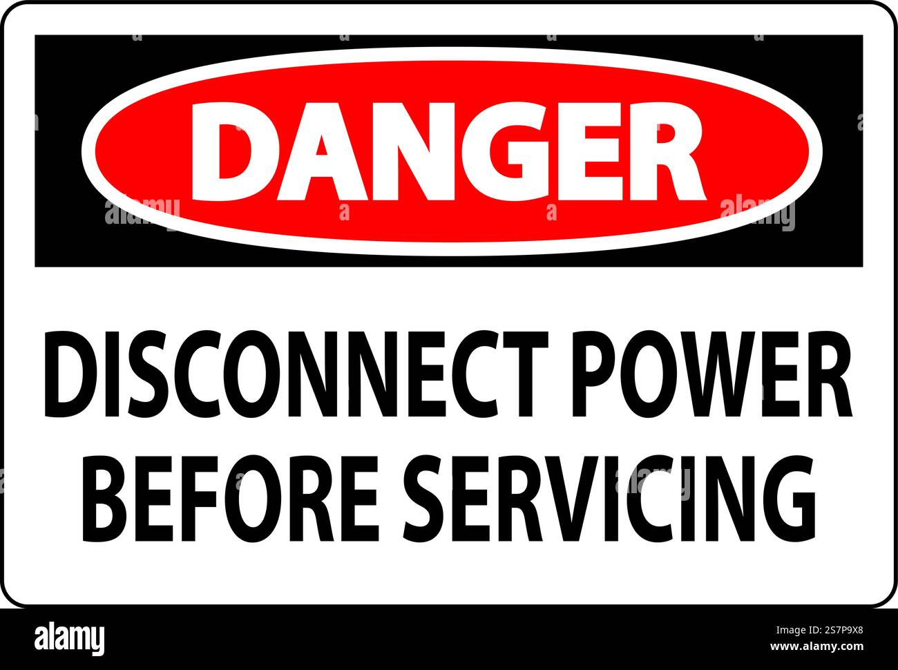 Danger Sign Disconnect Power Before Servicing Stock Vector Image & Art ...