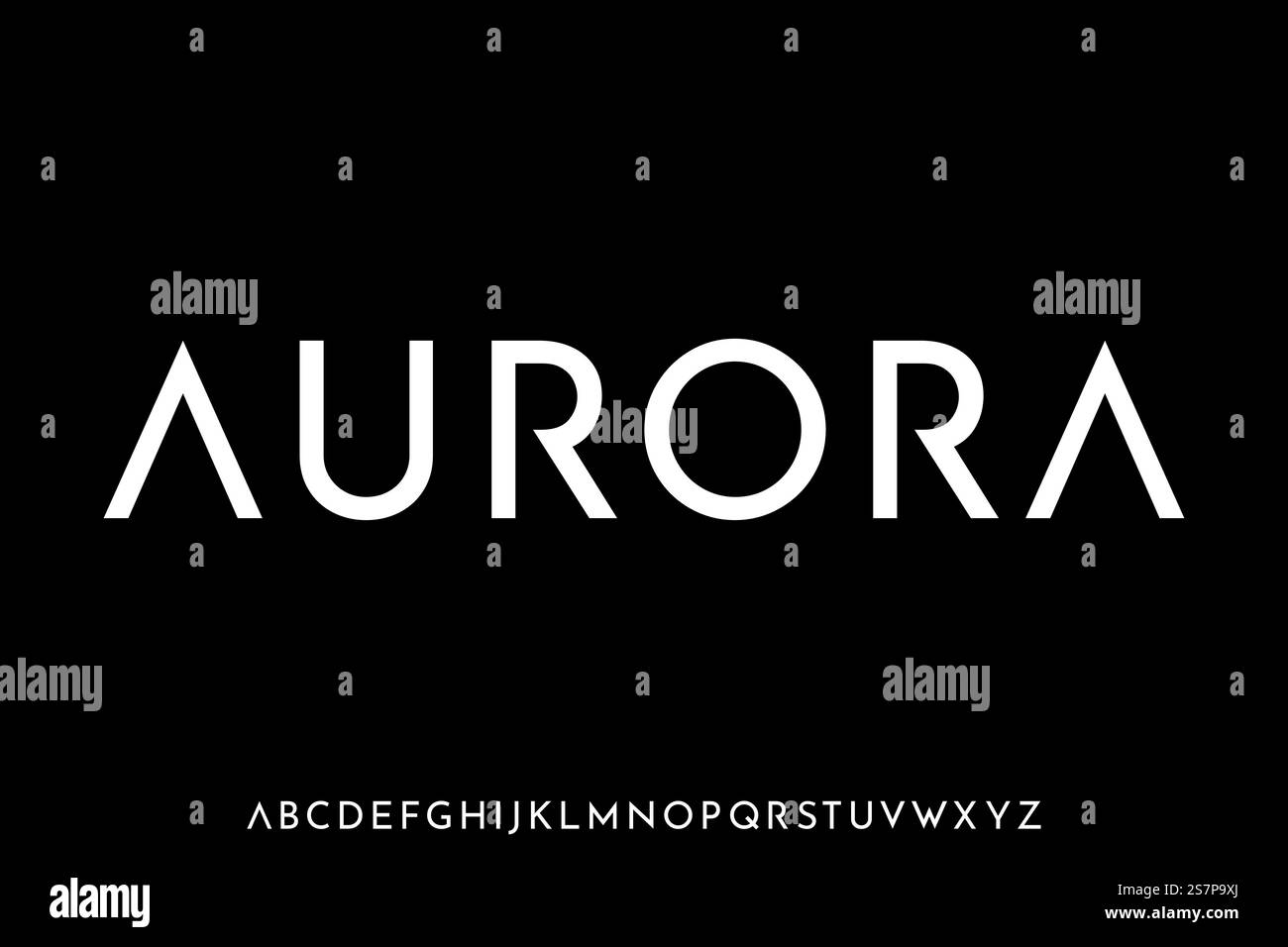 Modern elegant abstract sans serif display font vector Stock Vector Image & Art - Alamy