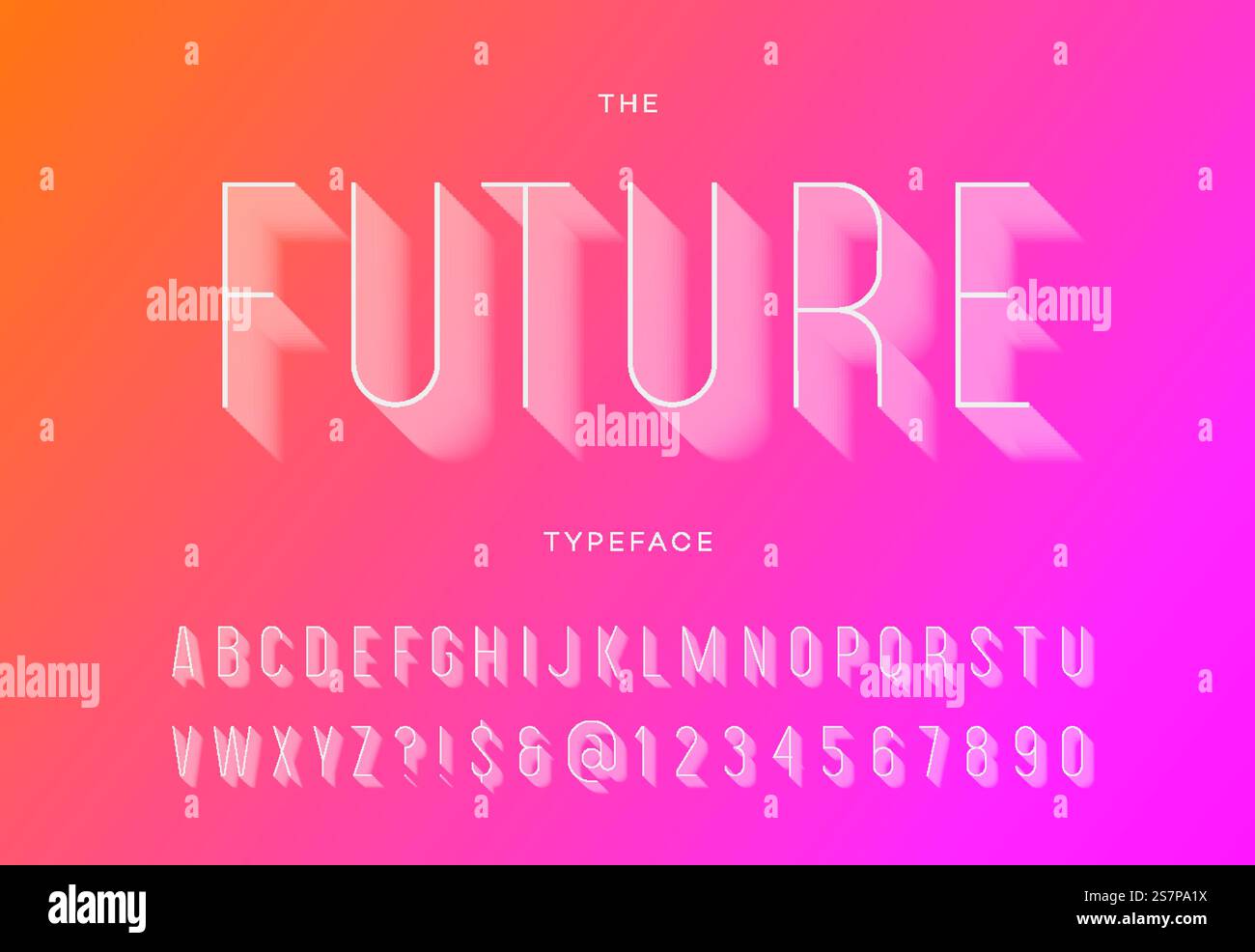 Future trendy typeface with shadow. Font modern typography sans serif ...