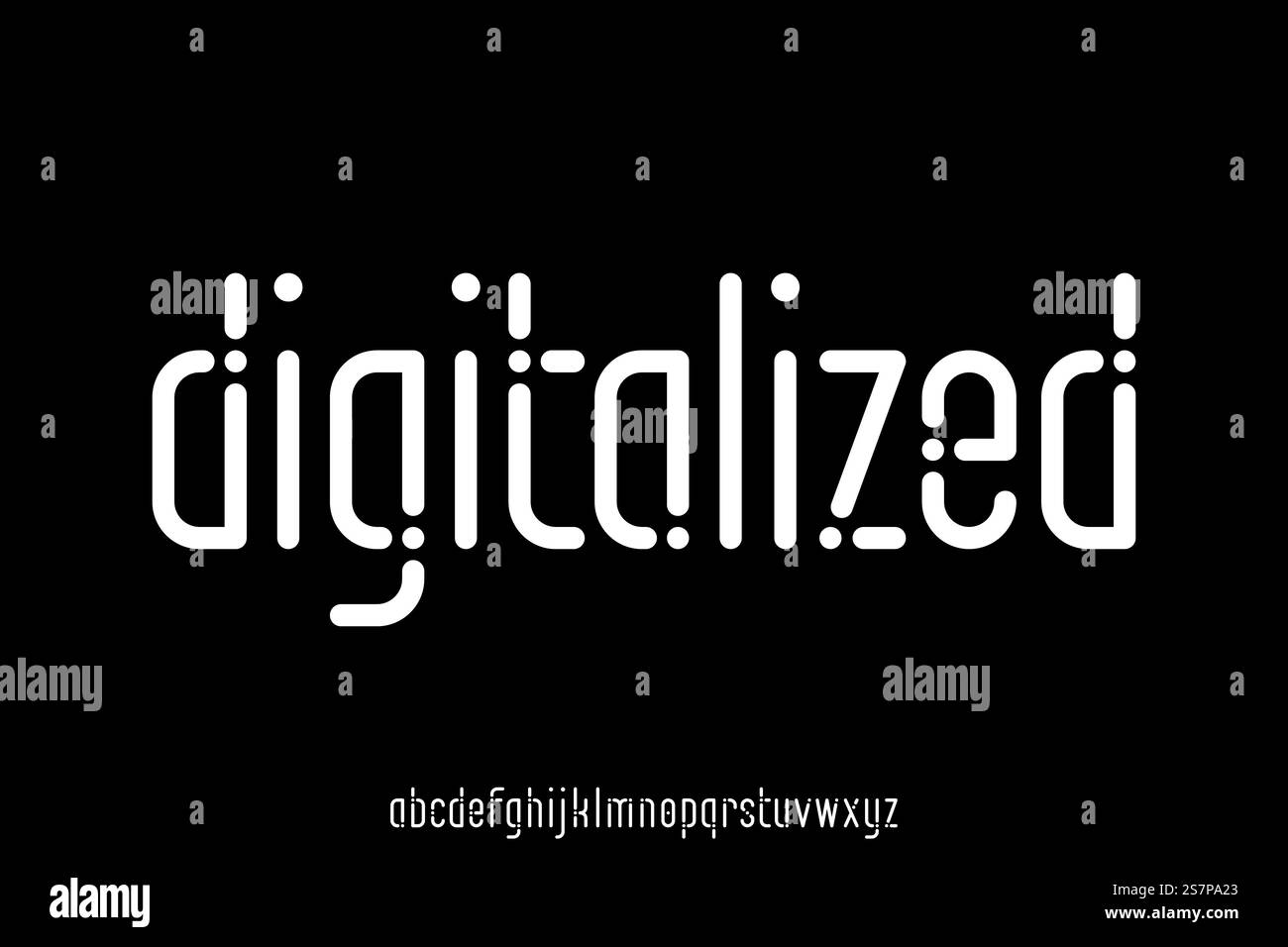 Rounded pixel dot display font vector Stock Vector Image & Art - Alamy