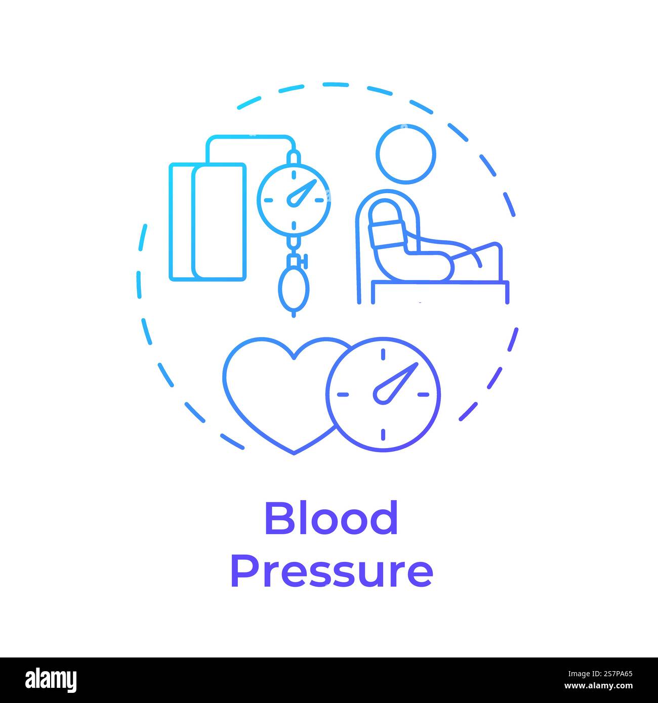 Blood pressure blue gradient concept icon Stock Vector Image & Art - Alamy